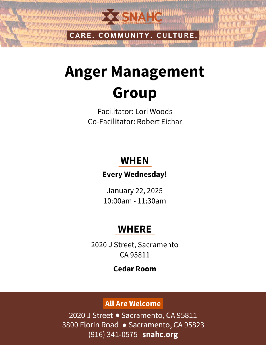Anger Management Class - Sacramento Native American Health Center